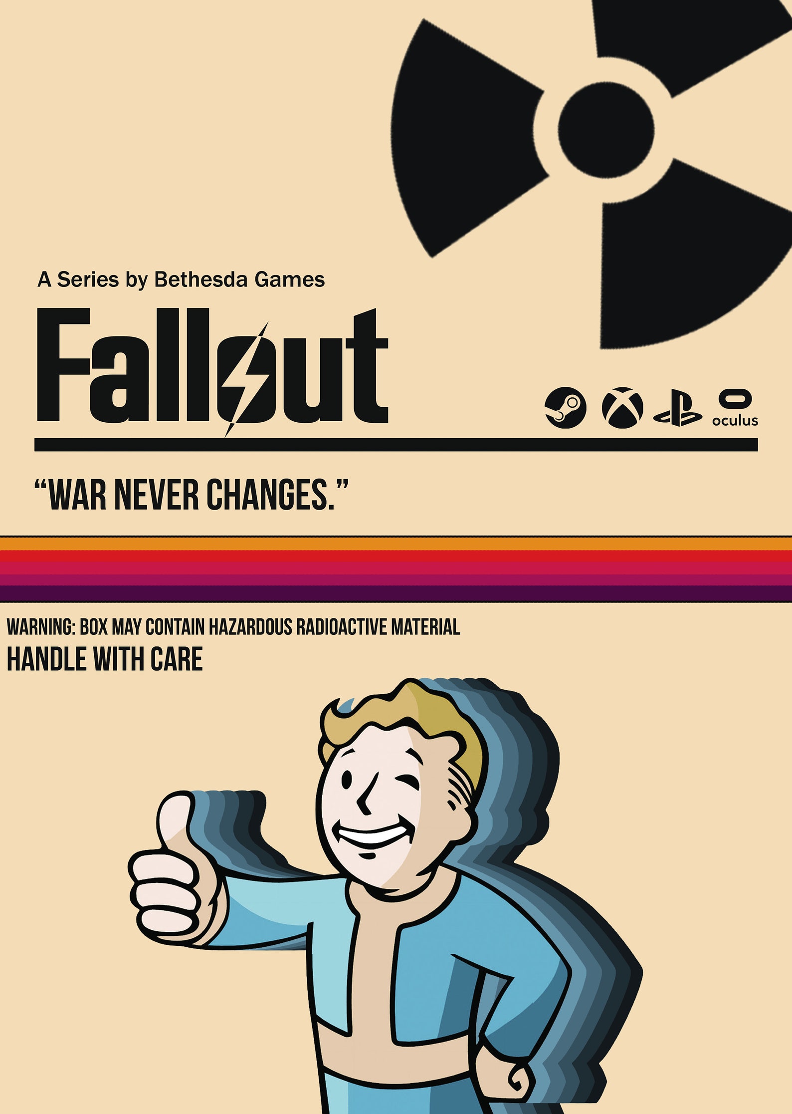 Fallout Retro Style Digital Game Poster VHS Minimalistic Style - Etsy