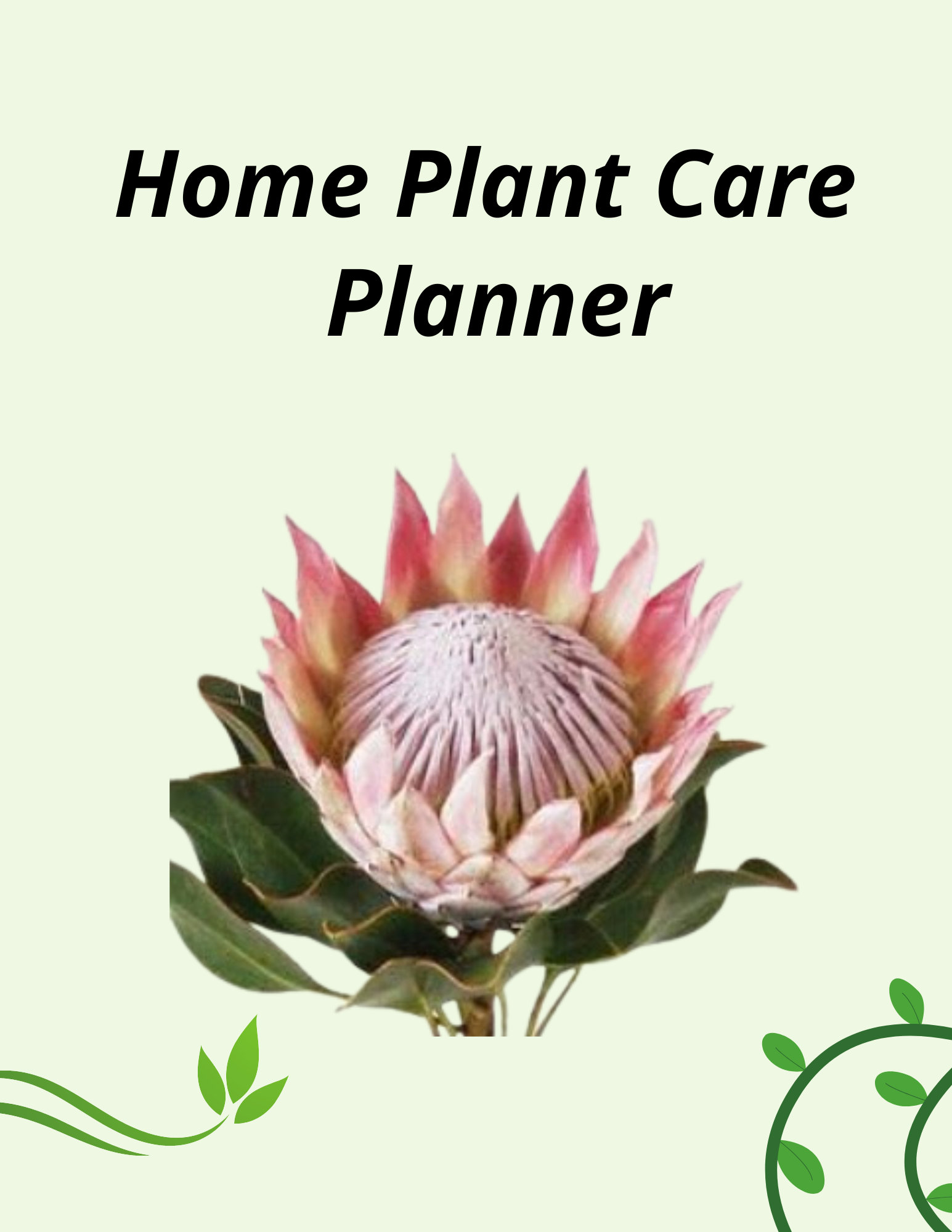 Home Plant Care Guide Planner, Houseplant Planner Printable, House ...