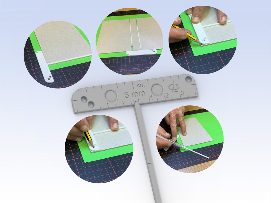 Bookbinder Set Corner Template T-spacer in 3 Mm Multifunctional Corner ...