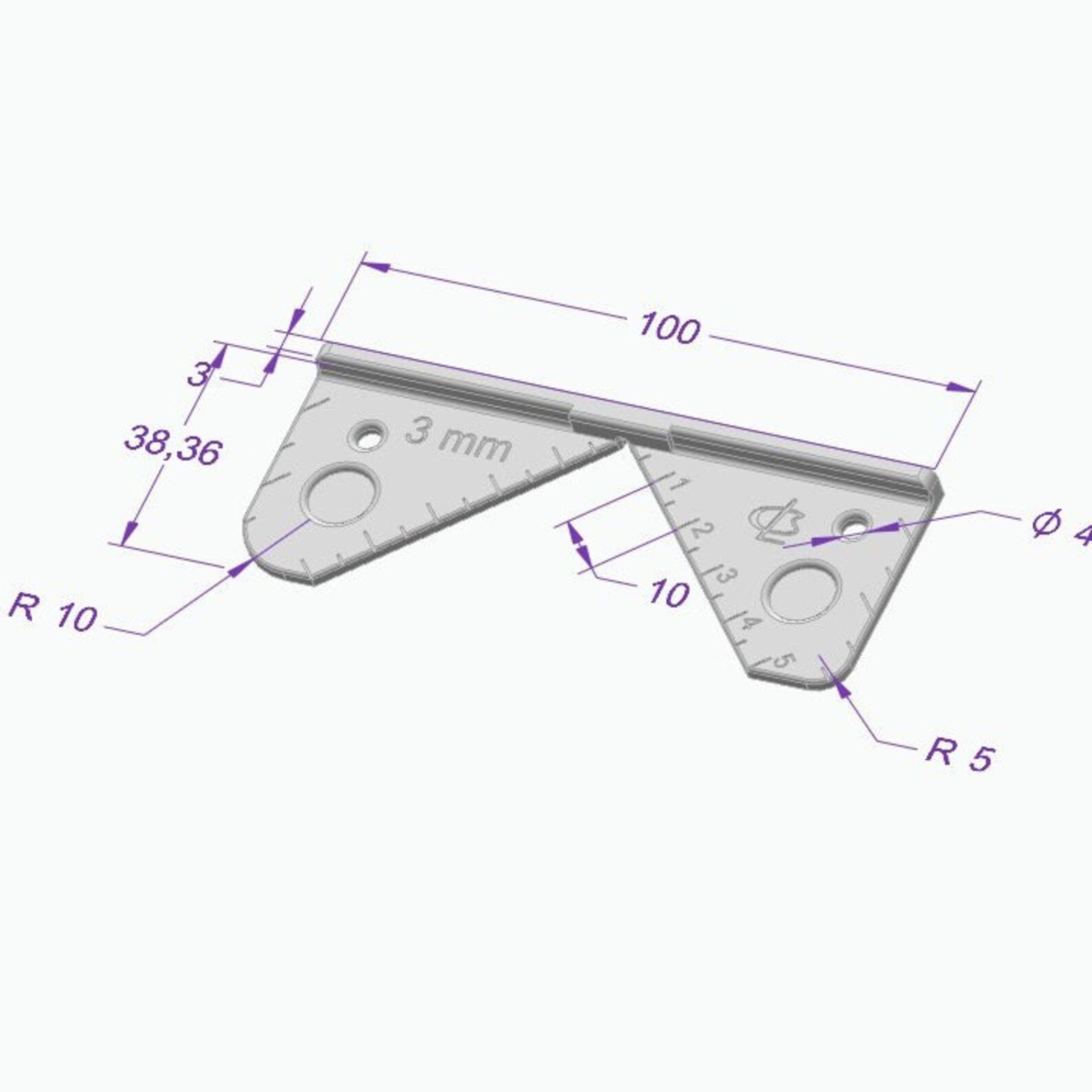 Bookbinder Set Corner Template T-spacer in 3 Mm Multifunctional Corner ...