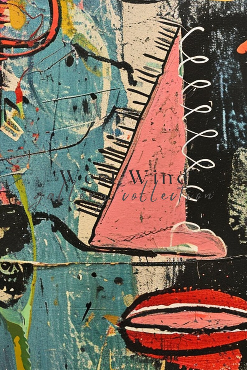 Vibrant Urban Expression: Abstract Portrait Infused With Graffiti and ...