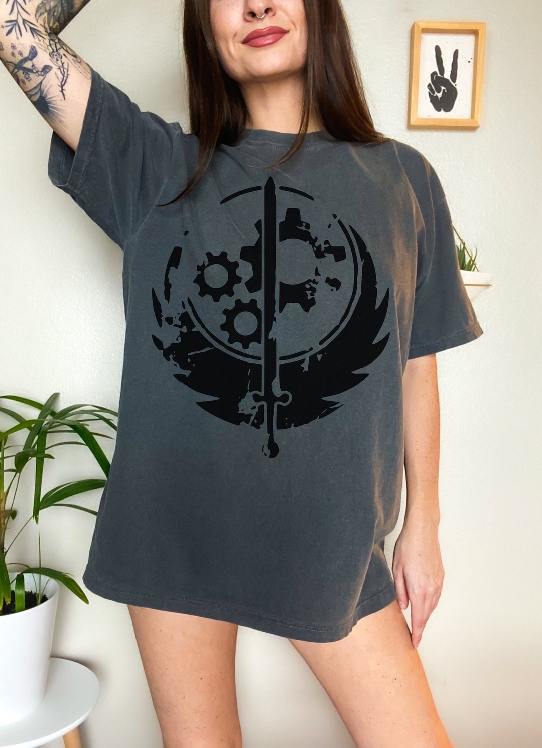 Fallout Boyfriend Tee, Brotherhood of Steel Shirt, Video Game Shirt ...