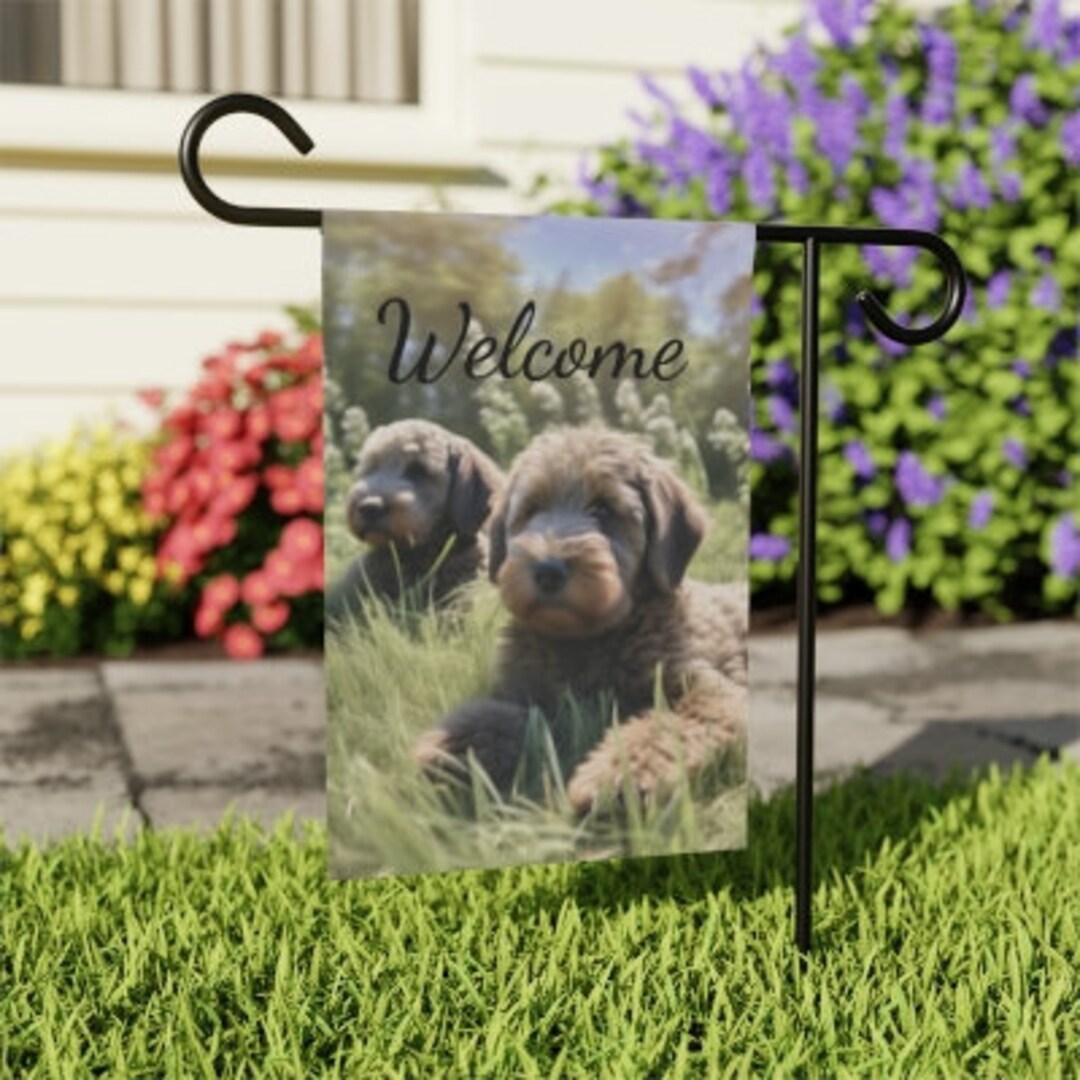 Custom Goldendoodle Welcome Garden Flag: Double Sided Outdoor Decor - Etsy