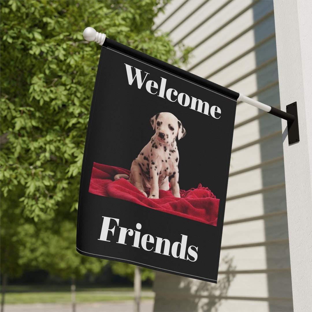 Spring Garden Custom Dalmatian Welcome Flag House Banner Yard Sign ...