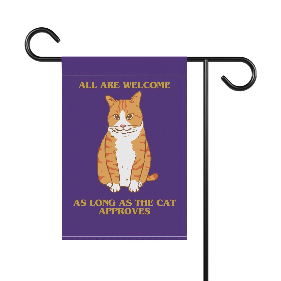 Cat Garden Flag – Funny Yard Decor for Cat Lovers – Orange Tabby ...