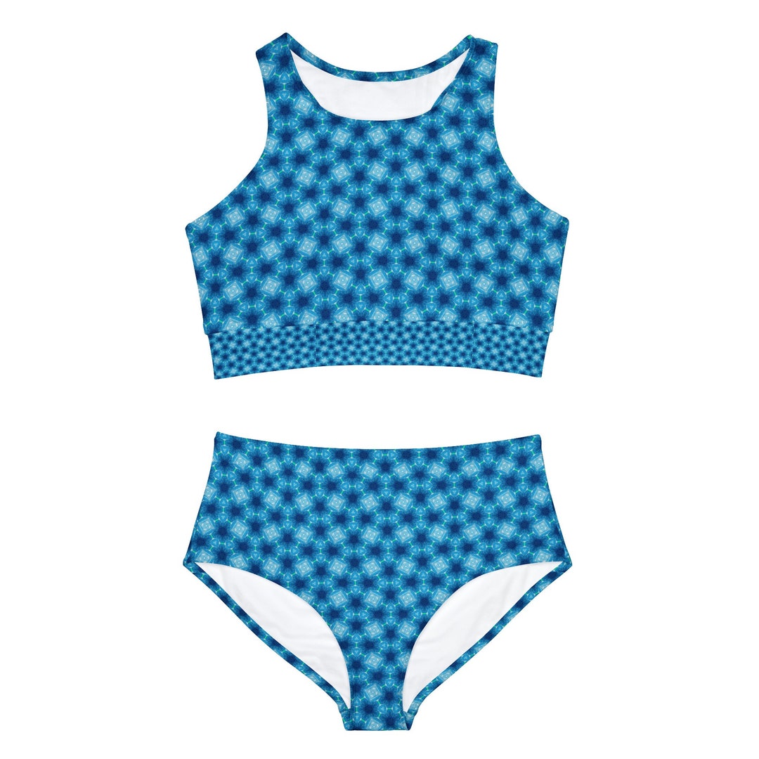 Custom 2 Piece Women's Bathing Suit Full Coverage Modest Teens Gifts ...