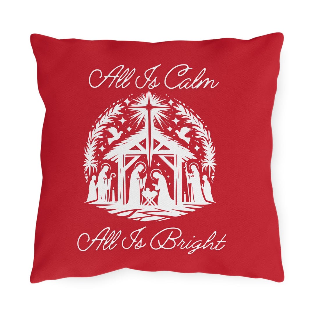 Custom Nativity Outdoor Christmas Pillows - Festive Holiday Decor for ...