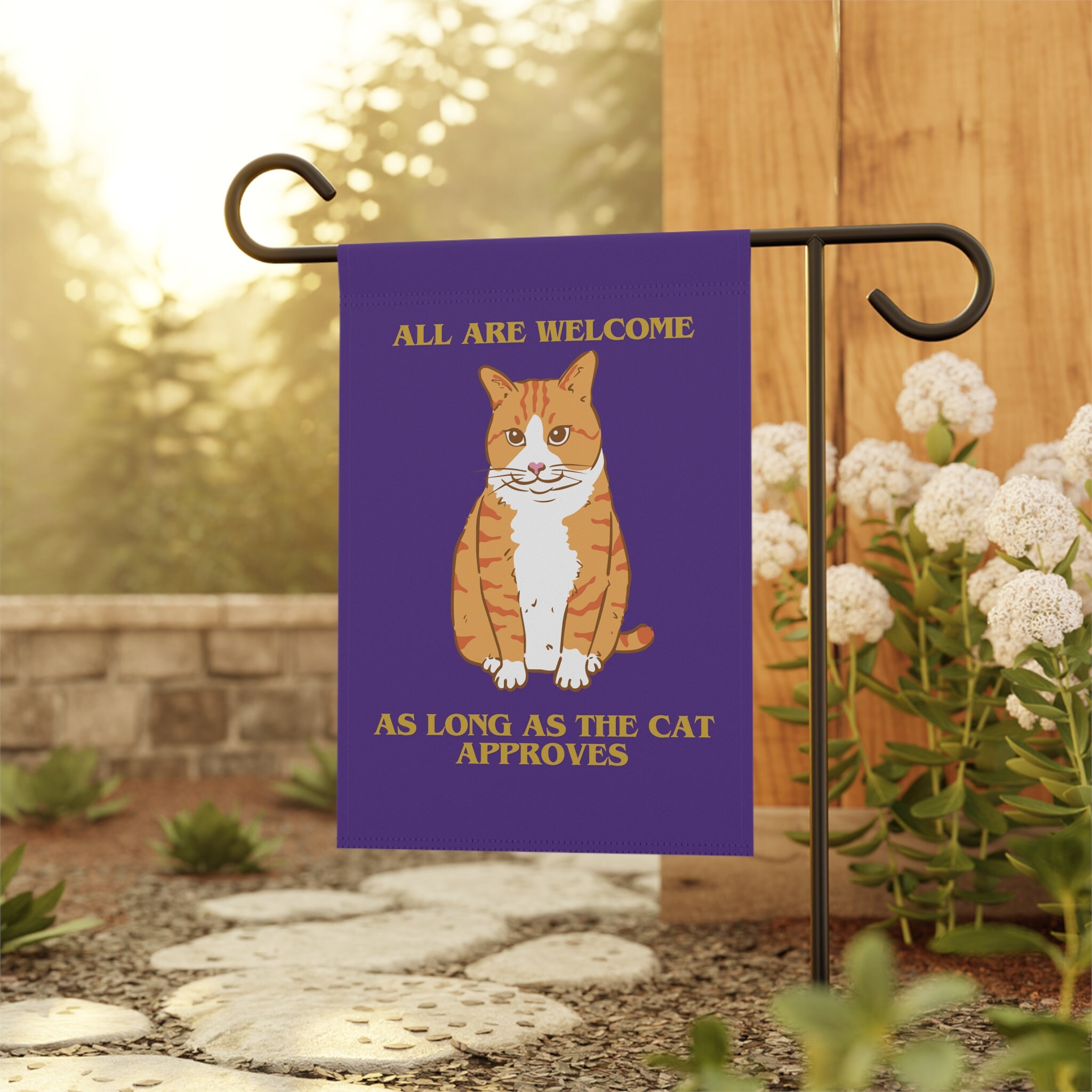 Cat Garden Flag – Funny Yard Decor for Cat Lovers – Orange Tabby ...