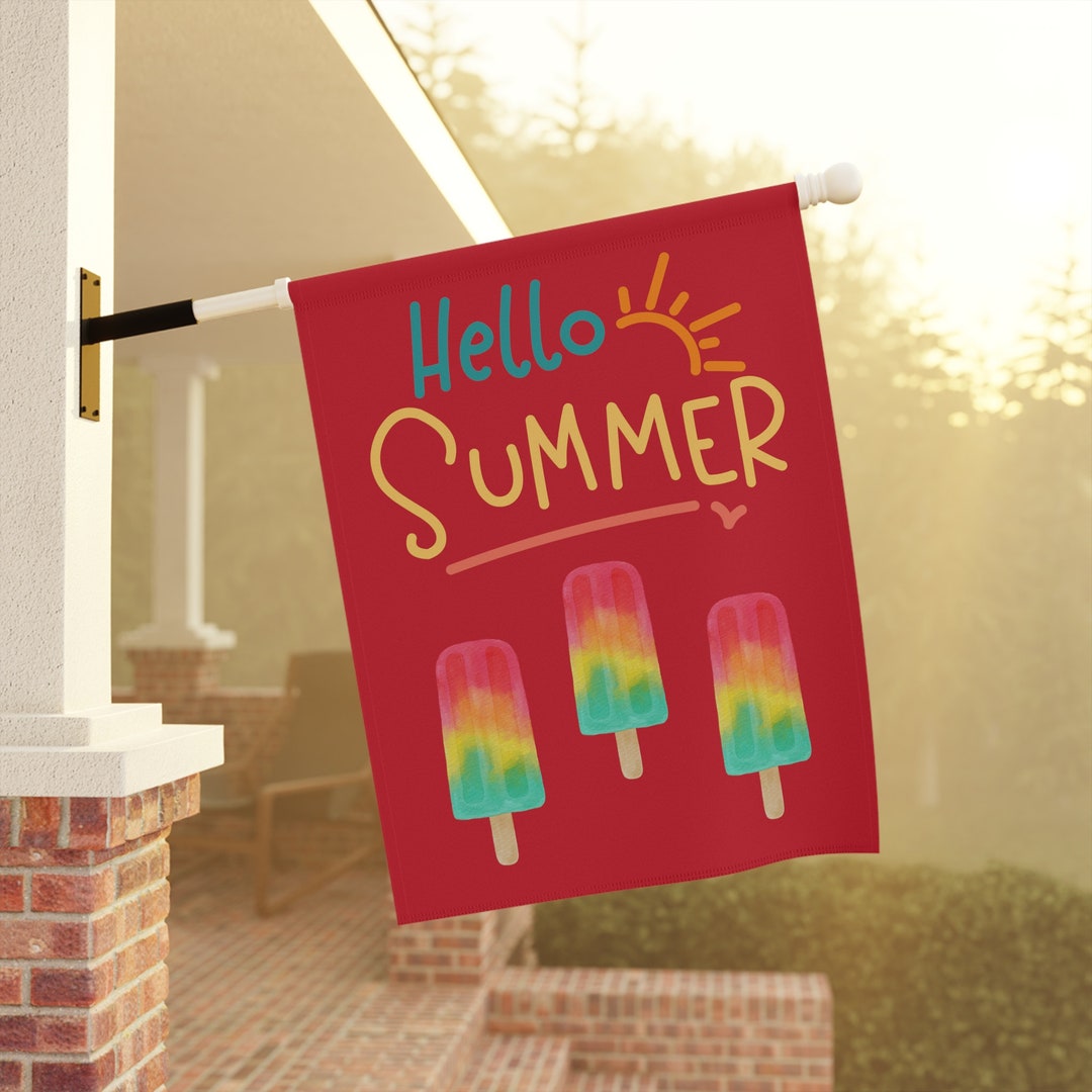 Popsicle Garden Flag: Fun Summer House Banner, Outdoor Decor - Etsy