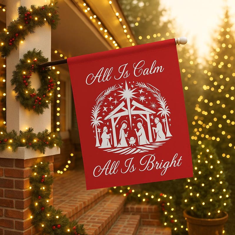 Nativity House Flag - Etsy
