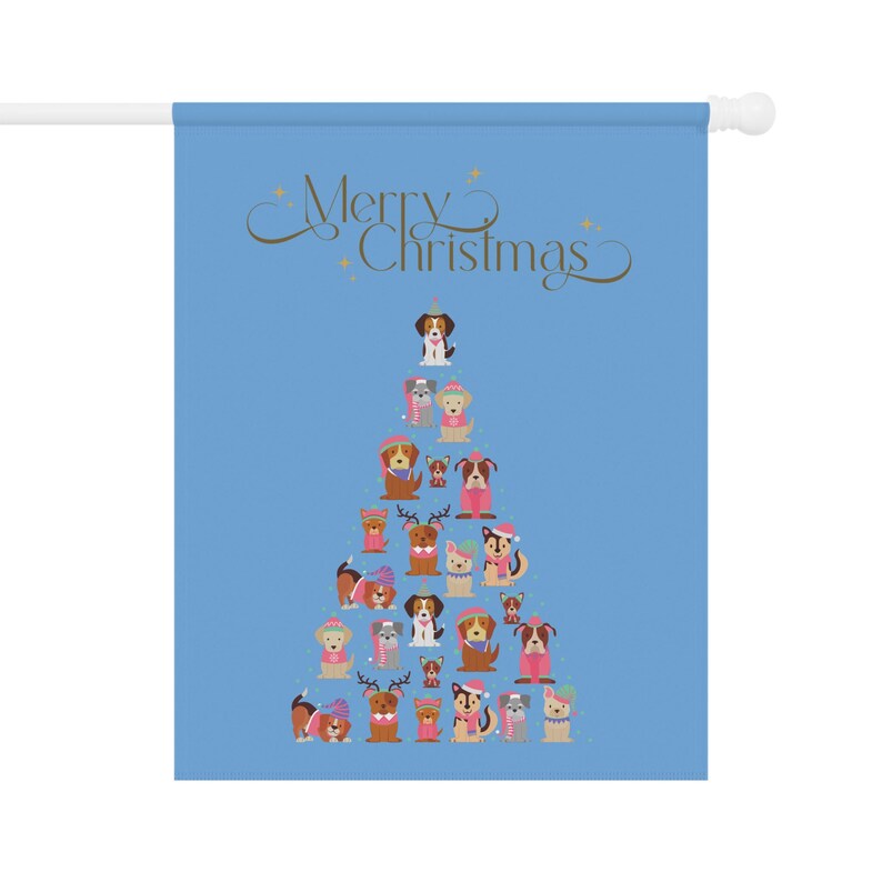 Dog Christmas Tree Flag for Festive Home Decor Perfect Gift for Dog ...