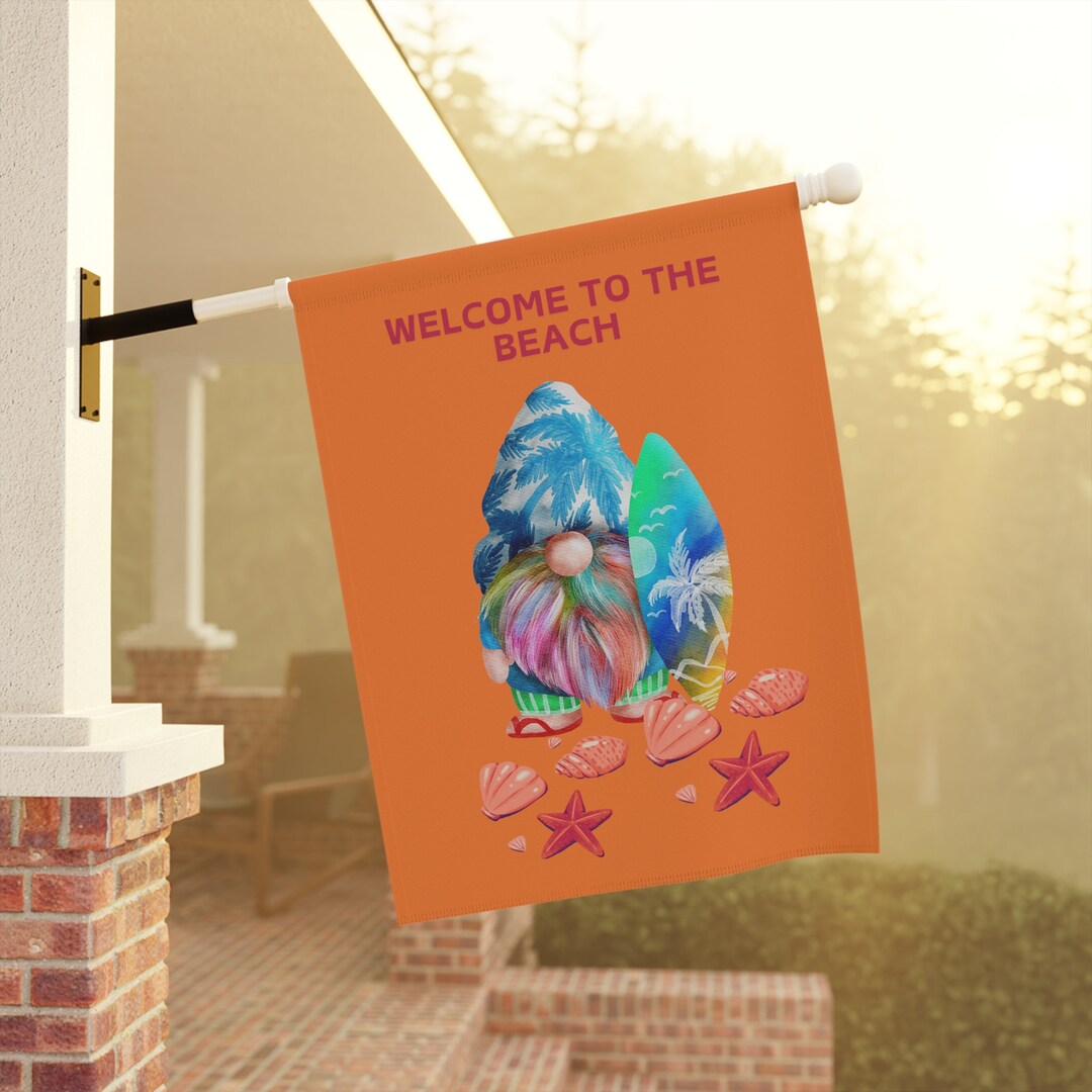 Surf Gnome Beach House Flag: Double Sided Garden Decor - Etsy