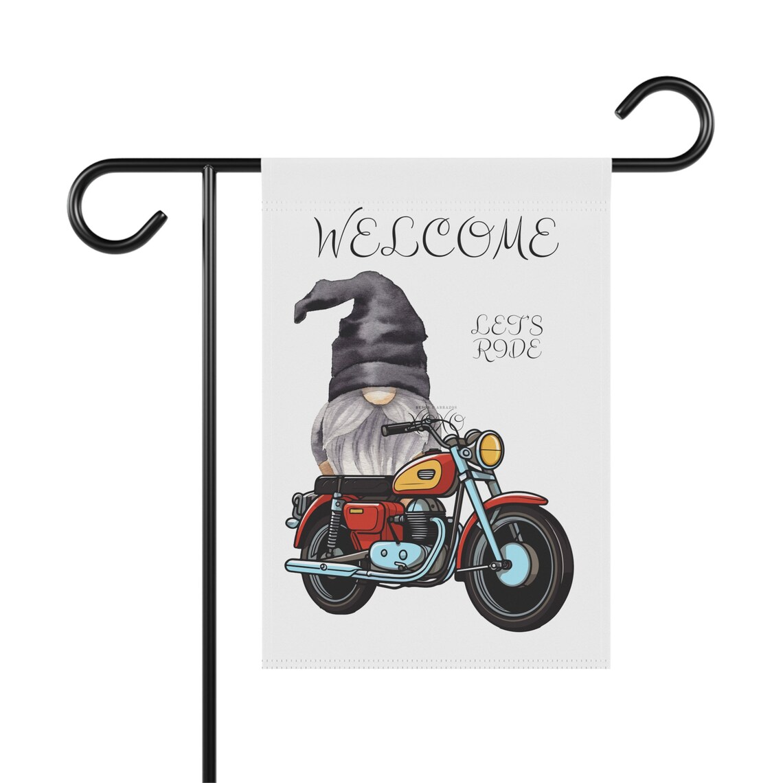 Biker Gnome Motorcycle Garden Flag: Custom Let's Ride Decor - Etsy