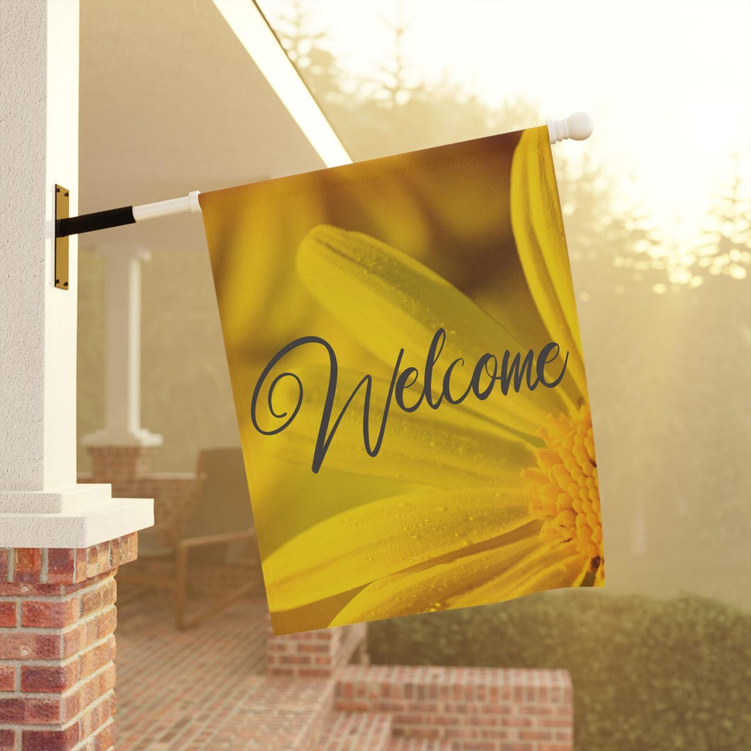 Beautiful Bold Contemporary Custom Welcome Garden Flag House Banner ...