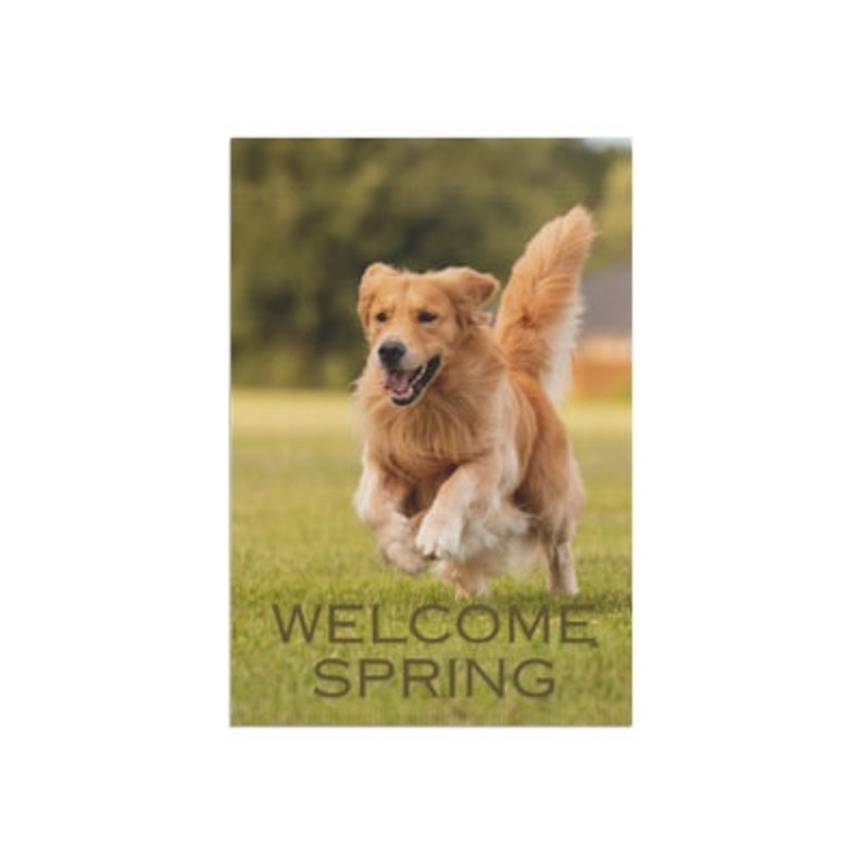 Custom Golden Retriever Welcome Flag Garden Flag House Banner Golden ...