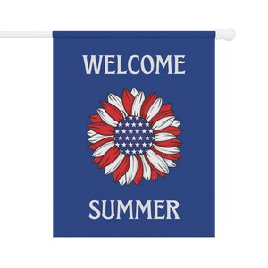Custom Summer Garden Flag Welcome Summer House Banner Outdoor Decor ...
