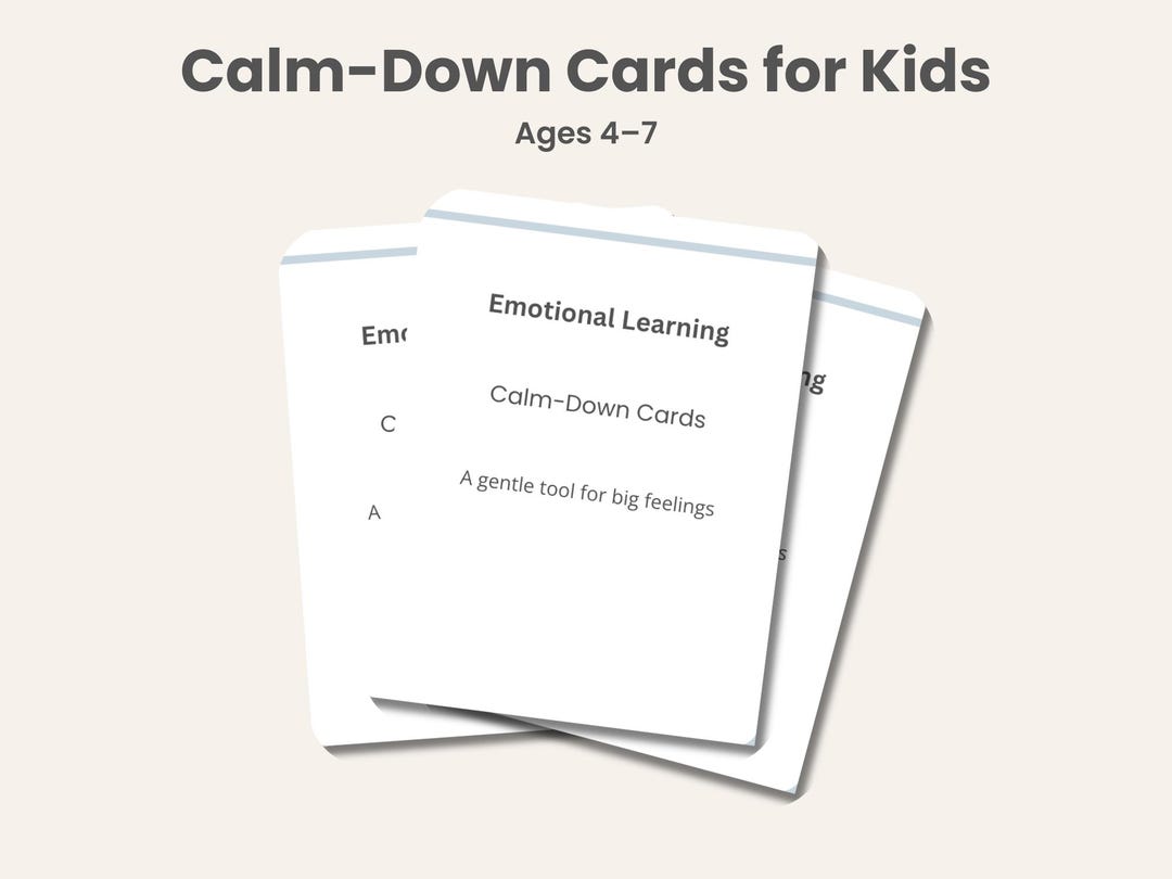 Calm Down Cards for Kids | Emotional Regulation Printable | Feelings ...