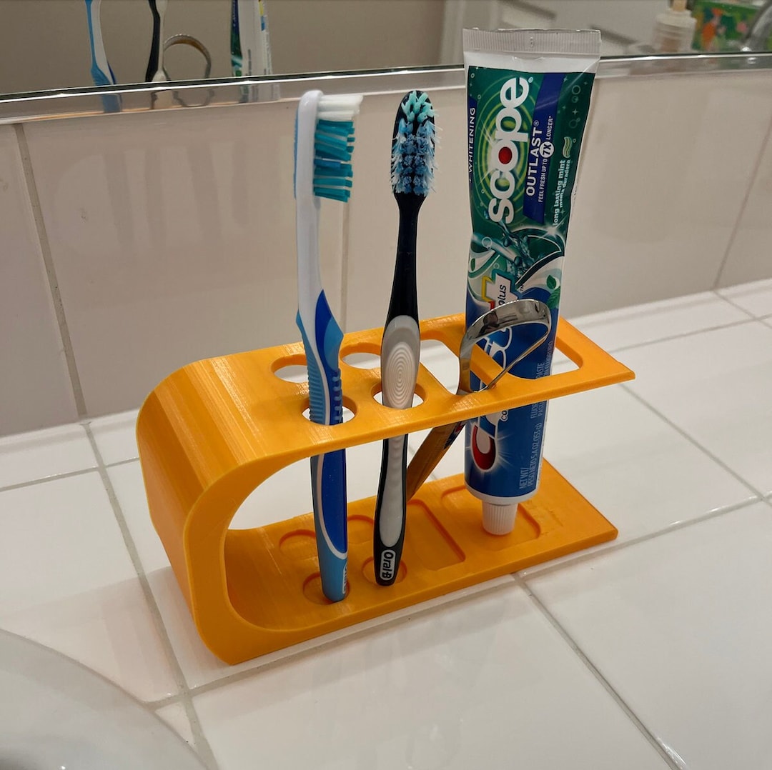 Sleek 3D Printed Toothbrush Holder Organizer - Etsy