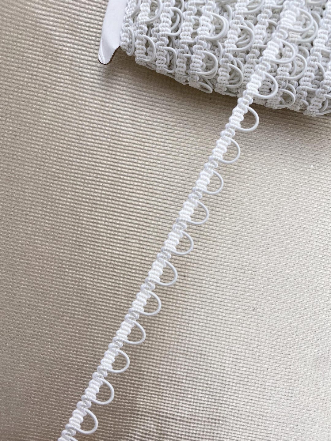 50 Yards Ivory Bridal Button Loops Trim | Elastic Wedding Gown ...