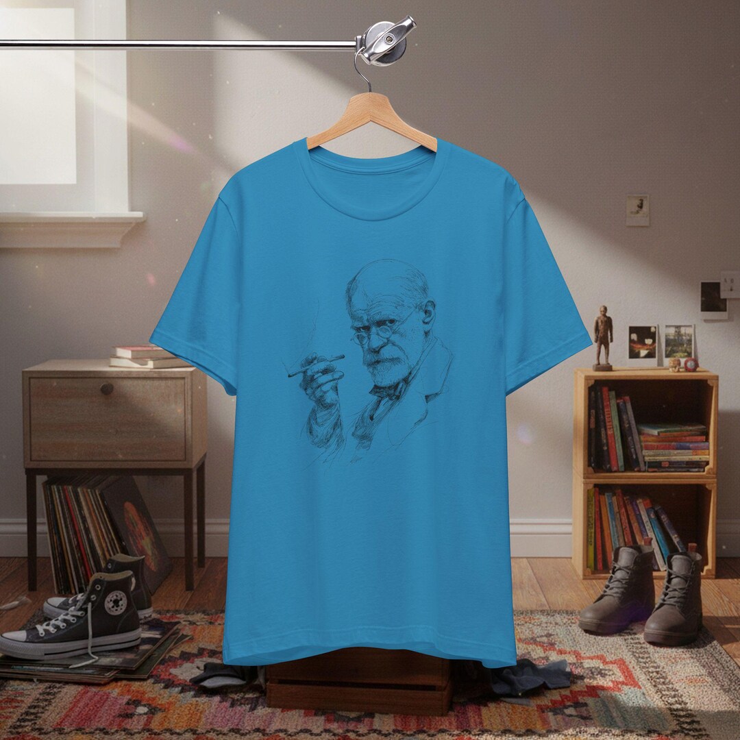 Sigmund Freud Portrait Tee, Psychology Gift, Unisex Jersey T-shirt - Etsy