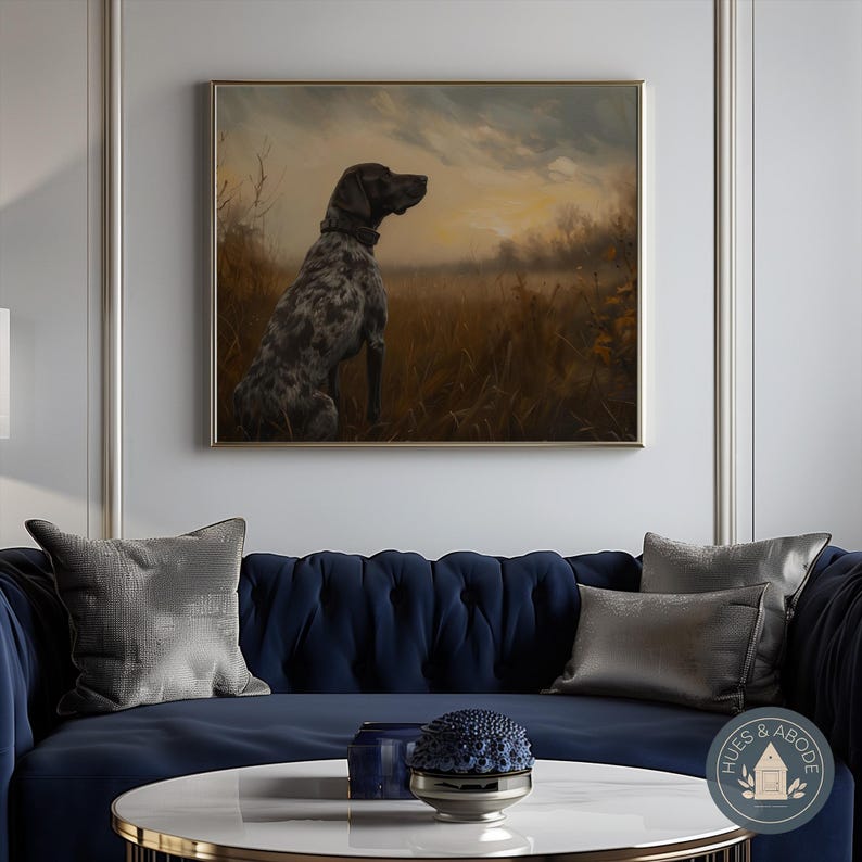 German Shorthaired Pointer Portrait Dog Painting German Shorthaired ...