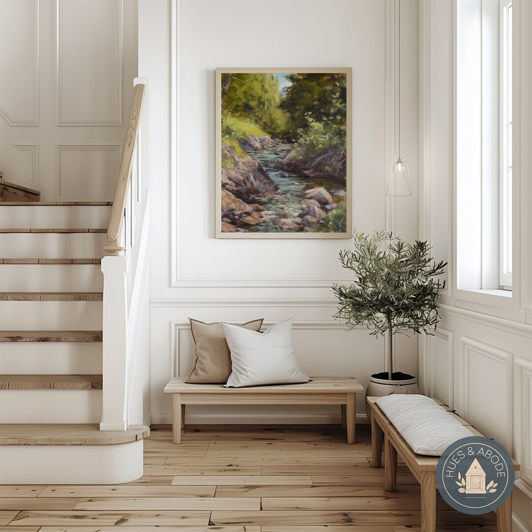 Brook Scenery Painting Brook Art Brook Digital Art Brook Painting Brook ...