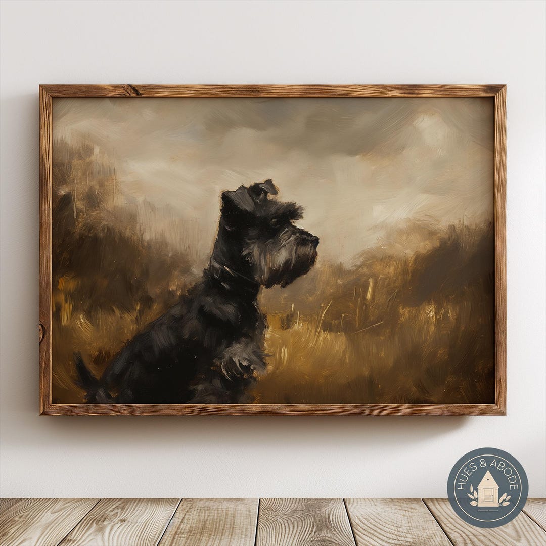 Miniature Schnauzer Art Dog Painting Miniature Schnauzer Painting ...