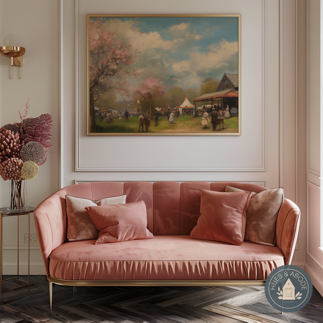 Fair Artwork Printable Fair Painting Fair Scene Wall Decor Digital Fair ...