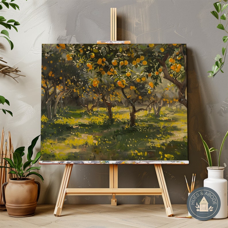 Orange Grove Art Printable Orange Grove Painting Orange Grove Wall ...