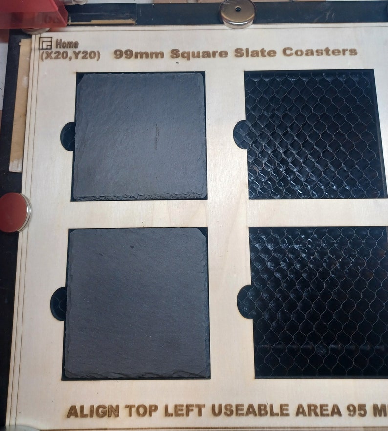 4 Slate Coaster Jig. Lightburn and SVG File. Fast Framing, Perfect ...