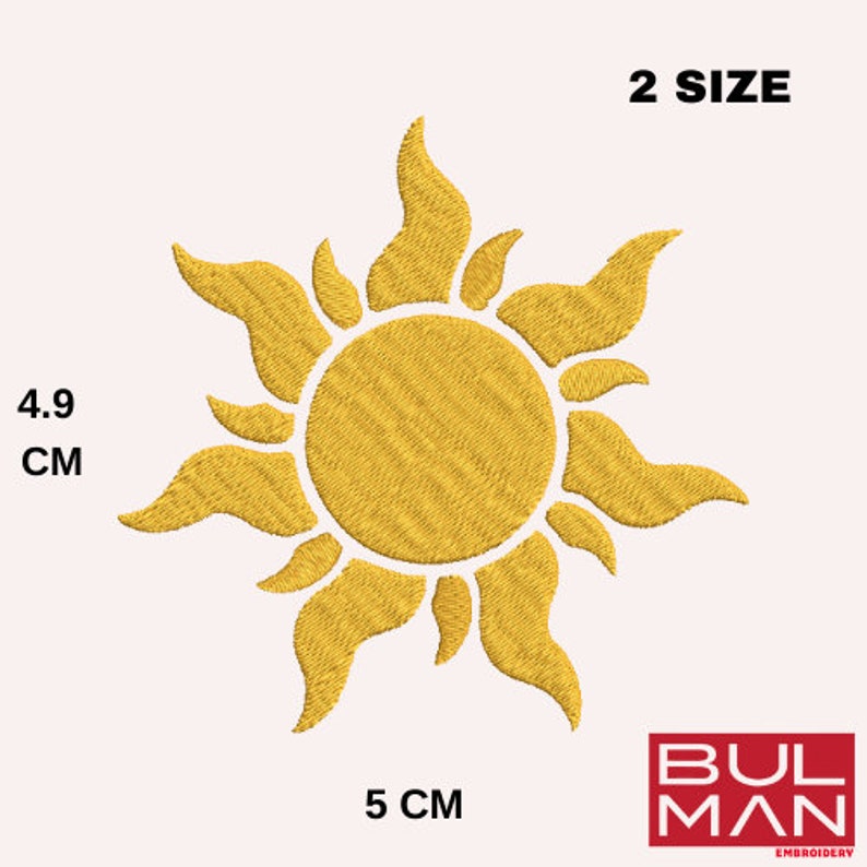 Sun Embroidery Design, Machine Embroidery File, Summer Embroidery ...