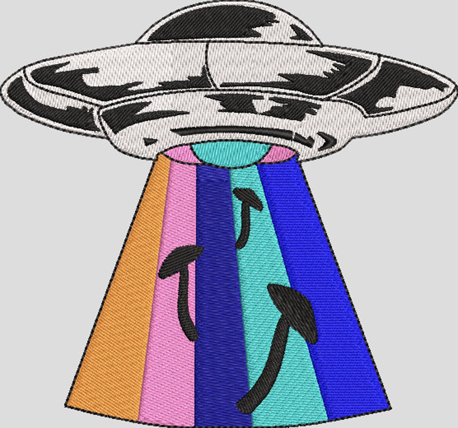 Ufo Embroidery Design, Alien Machine Embroidery File, Movie Embroidery ...