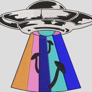 Ufo Embroidery Design, Alien Machine Embroidery File, Movie Embroidery ...