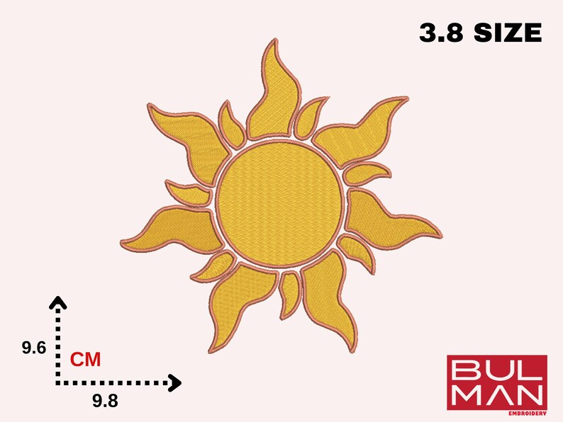 Sun Embroidery Design, Machine Embroidery File, Summer Embroidery ...