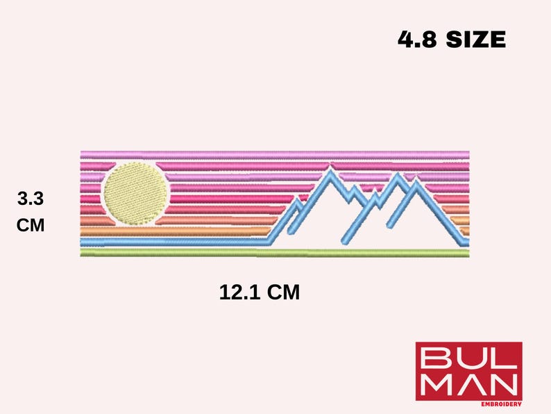 Mountain Sunset Machine Embroidery Design (instant Download) - Etsy