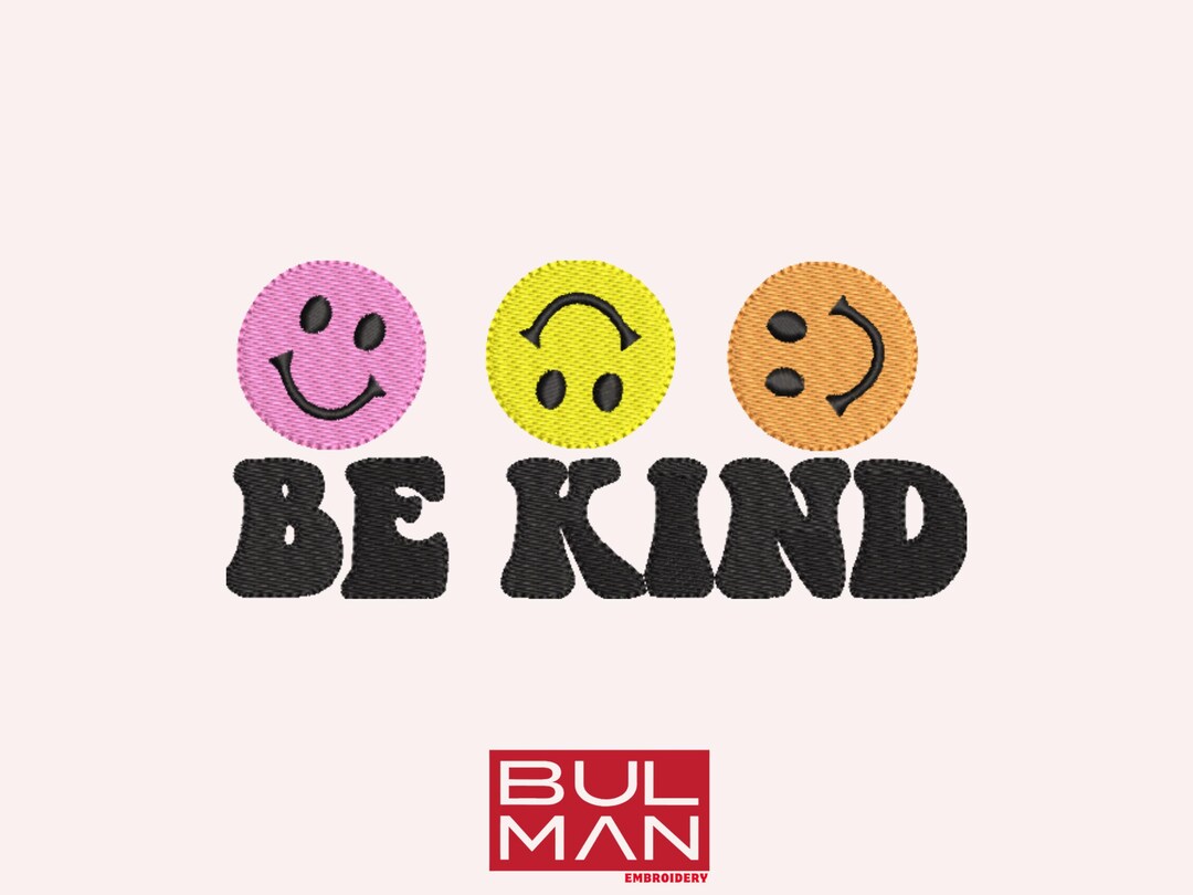 Be Kind Embroidery Design, Retro, Vintage, Be Kind Embroidery, Machine ...