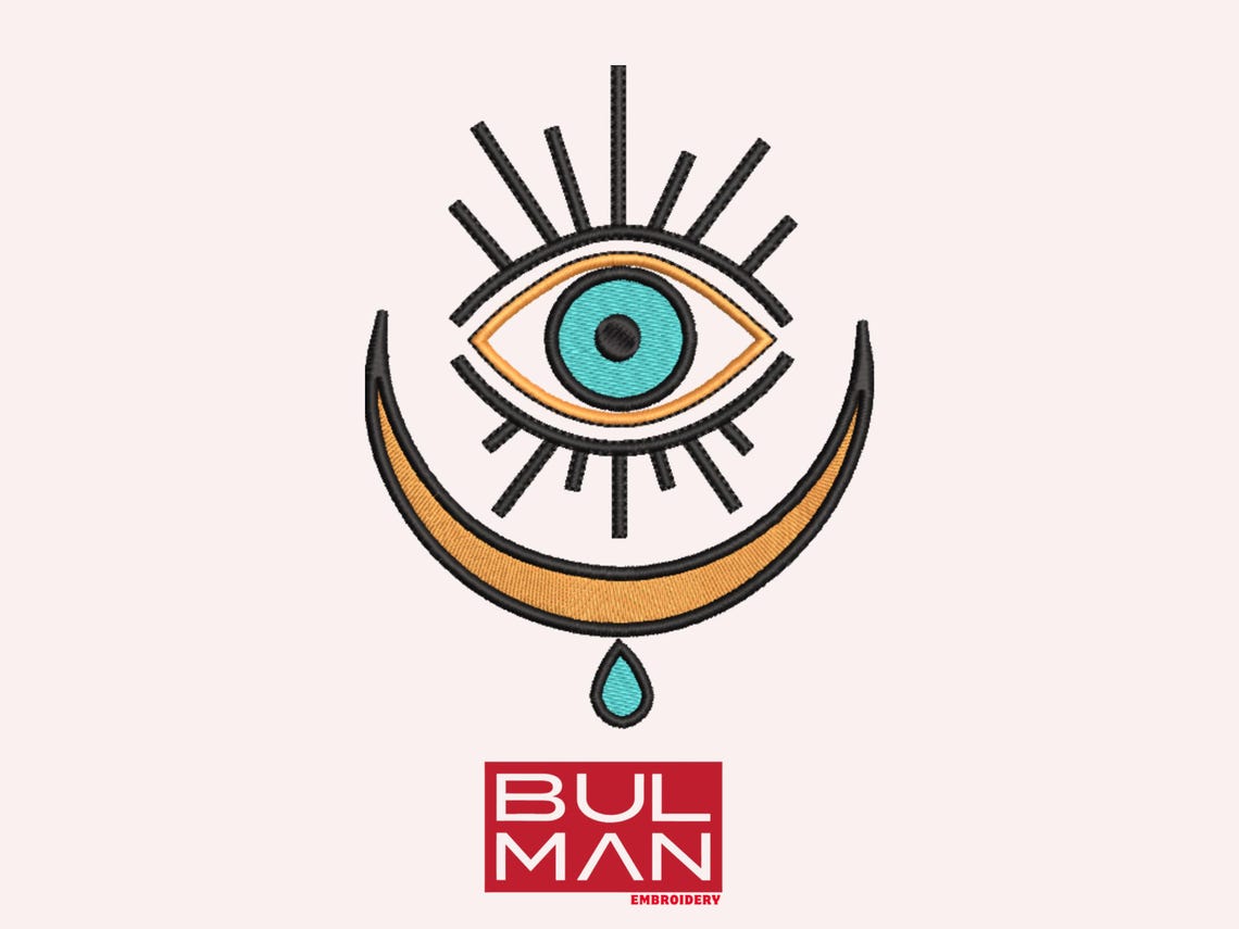 Eye Embroidery, Blue Eye Embroidery, Digital Embroidery, Instant ...