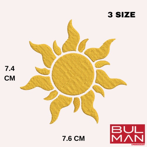 Sun Embroidery Design, Machine Embroidery File, Summer Embroidery ...