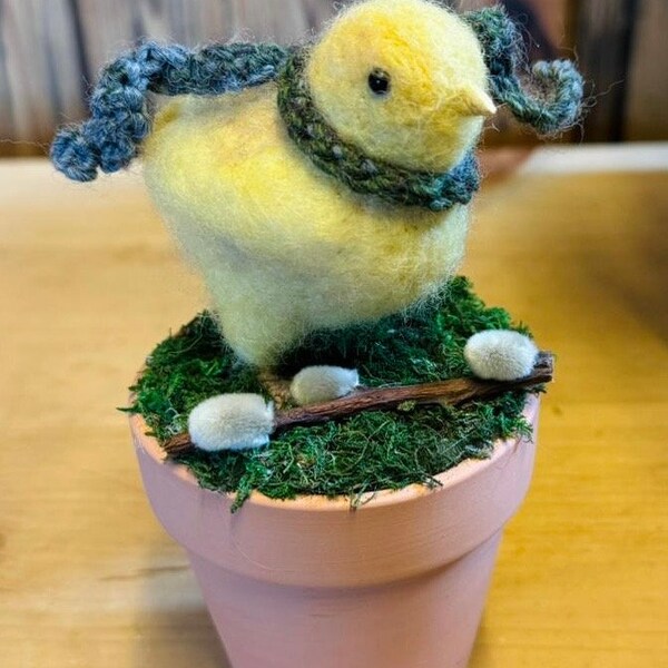 Needle Felted Chick - Etsy