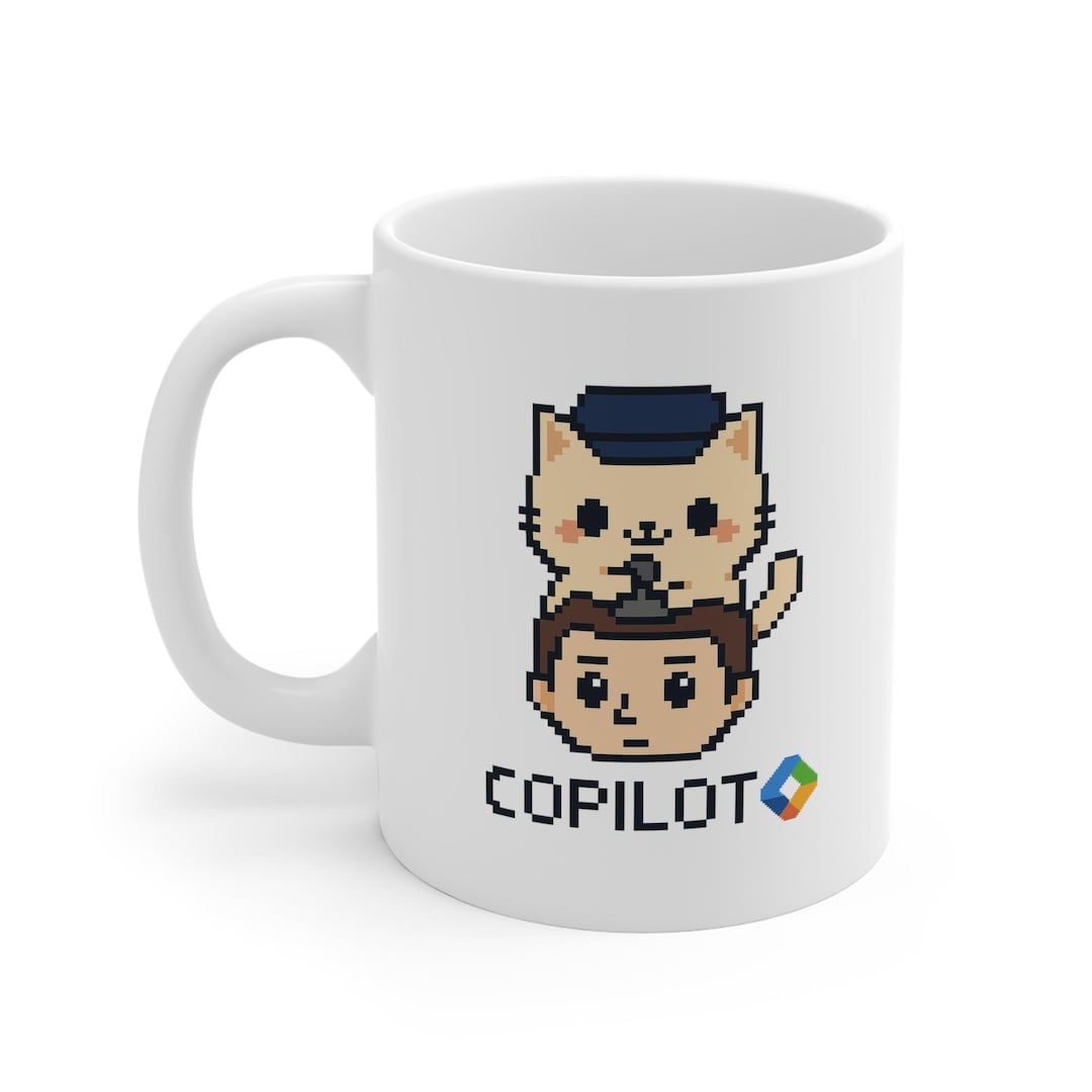 Copilot Cat Mug: Funny AI Art Coffee Cup, Cat Lover Gift - Etsy