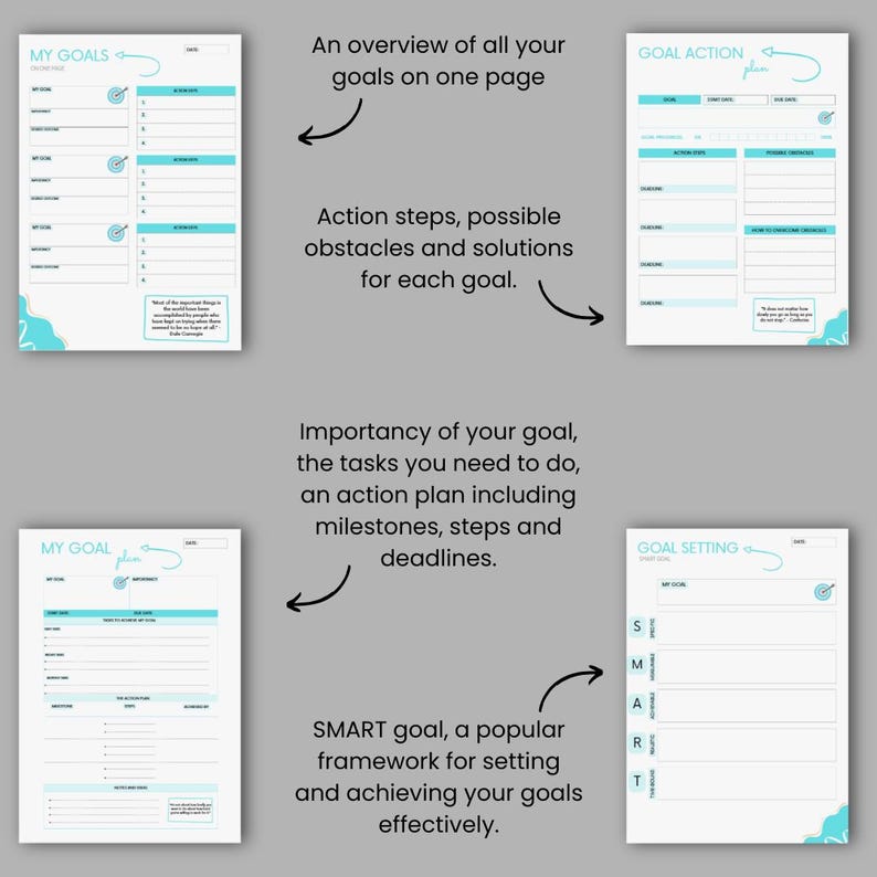 Ultimate Goal Planner Printable Comprehensive Guide to Achieve Personal ...