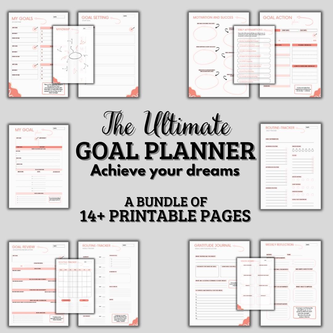 Ultimate Goal Planner Printable Comprehensive Guide to Achieve Personal ...
