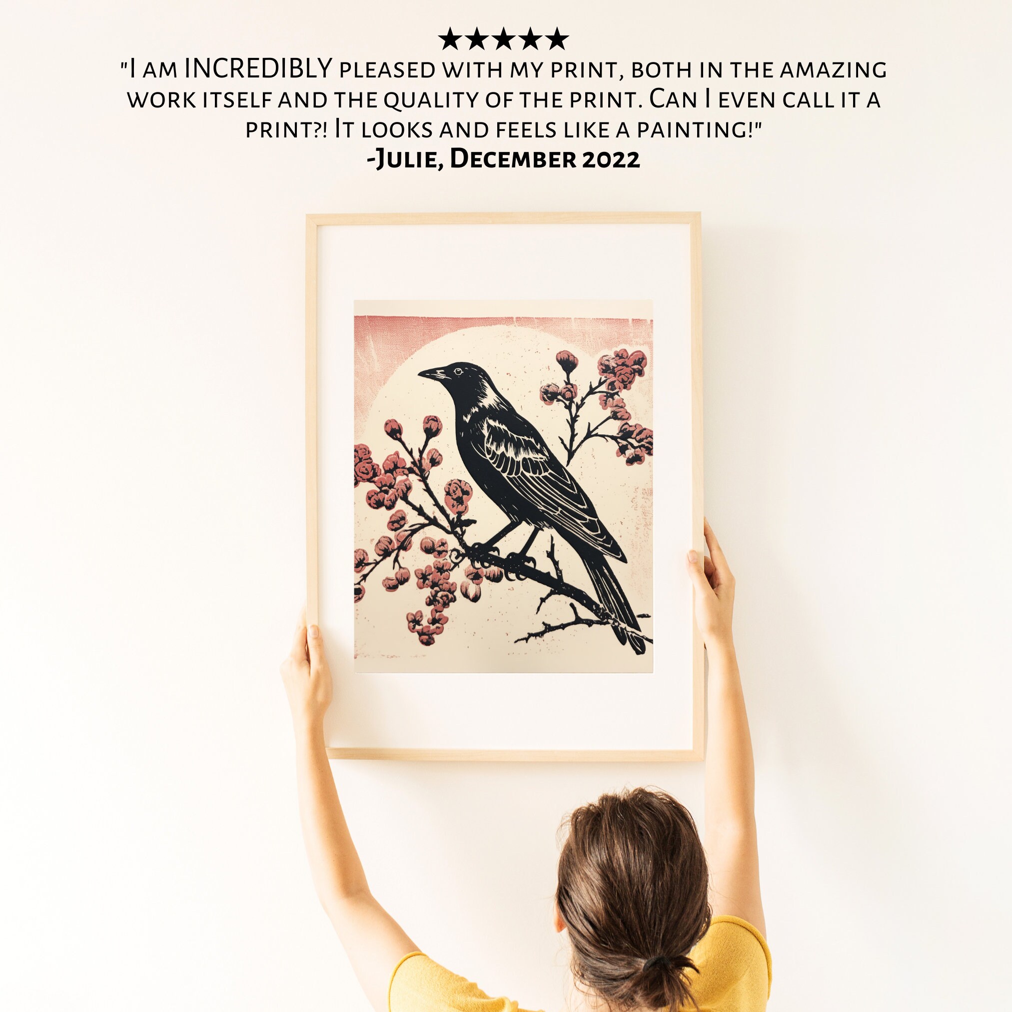 Crow Wall Art, Crow Art, Crow Illustration, Art for Office, Wall Art ...