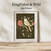 Sparrow Folk Art Print, Art for Bird Lovers, Wall Art for Office ...