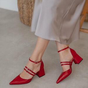 Red Genuine Patent Leather Women Shoe, High Quality Patent Leather ...