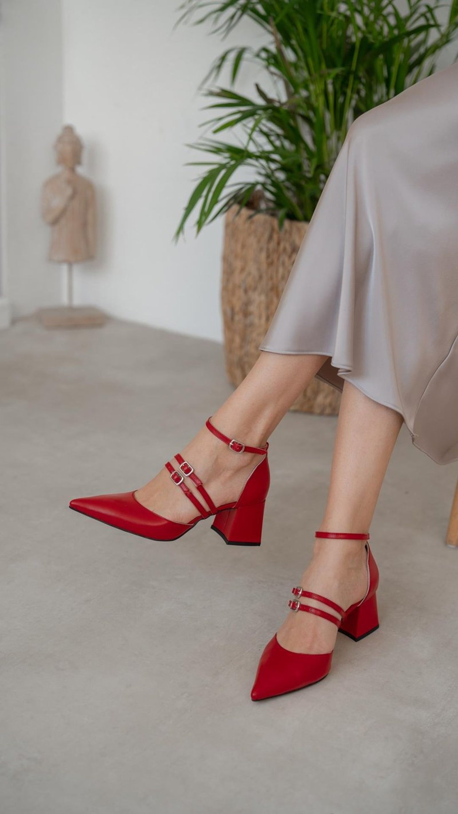 Red Genuine Patent Leather Women Shoe, High Quality Patent Leather ...