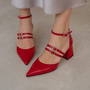 Red Genuine Patent Leather Women Shoe, High Quality Patent Leather ...