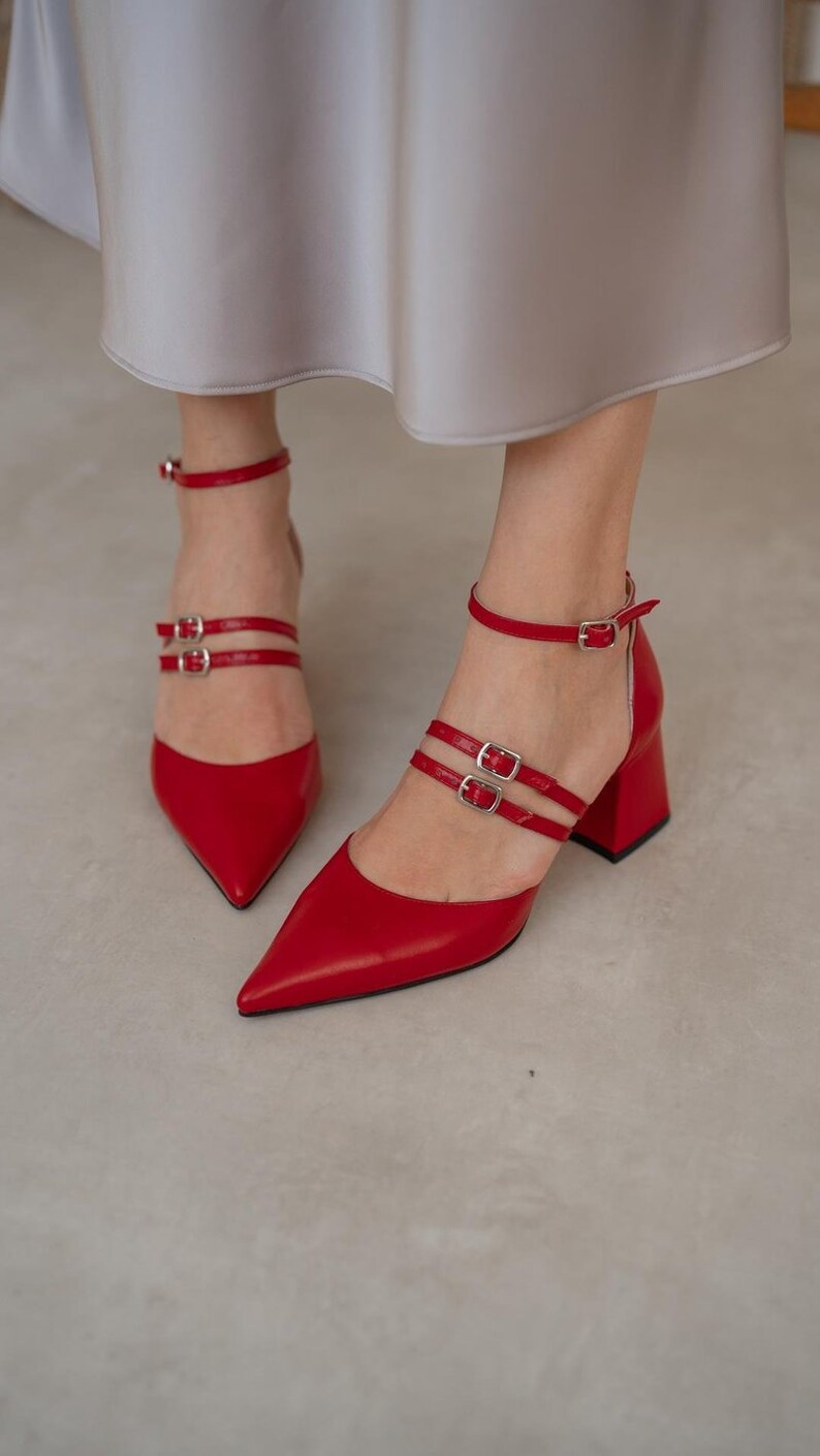 Red Genuine Patent Leather Women Shoe, High Quality Patent Leather ...