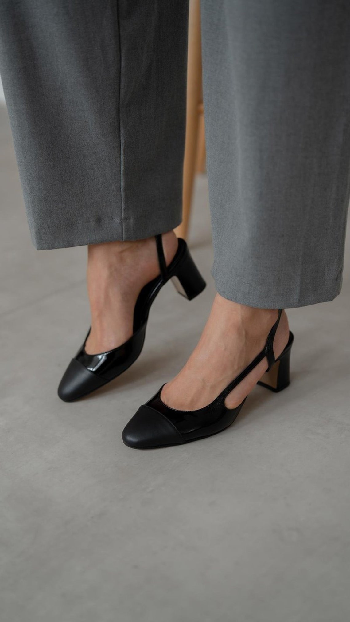 Black Genuine Leather Women Shoe, High Quality Leather Shoes, Normal ...