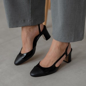 Black Genuine Leather Women Shoe, High Quality Leather Shoes, Normal ...